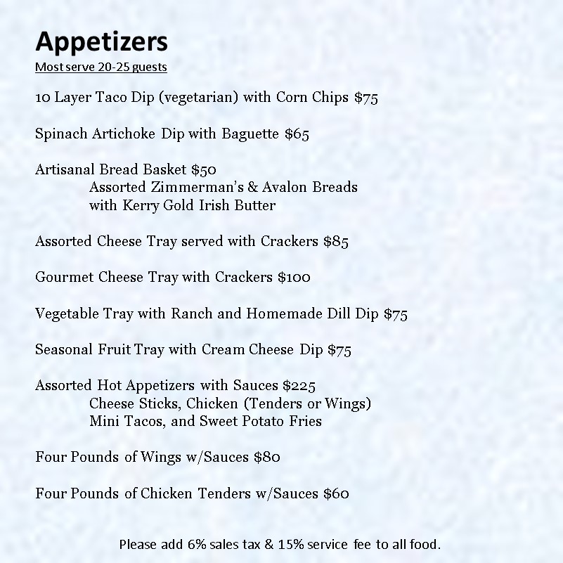 FL catering menu web2 – Ford Lanes Bowling Center